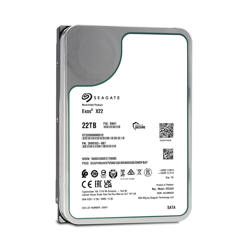 HDD Seagate Exos 22TB 7200RPM 256Mb Cache, Chuẩn chất lượng!! Giá rẻ | Gearshop